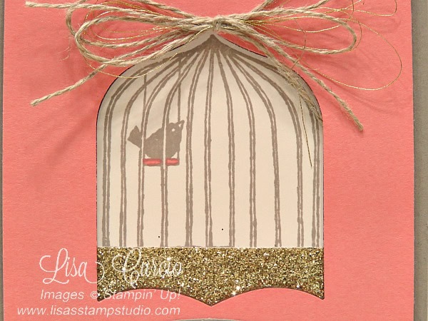 Badges & Banners Bird Cage Card - Lisa's Stamp Studio