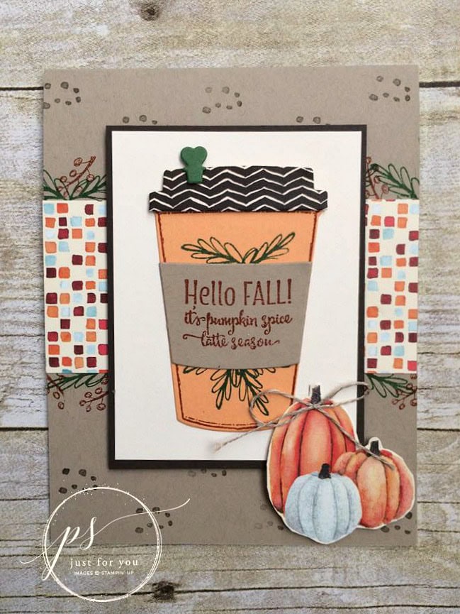 Hello Fall Coffee Tutorial - Lisa's Stamp Studio