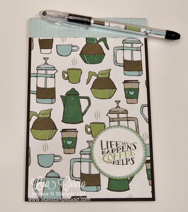 Quick Crafting Tip - Easy Decorated Note Pad - Lisa's Stamp Studio