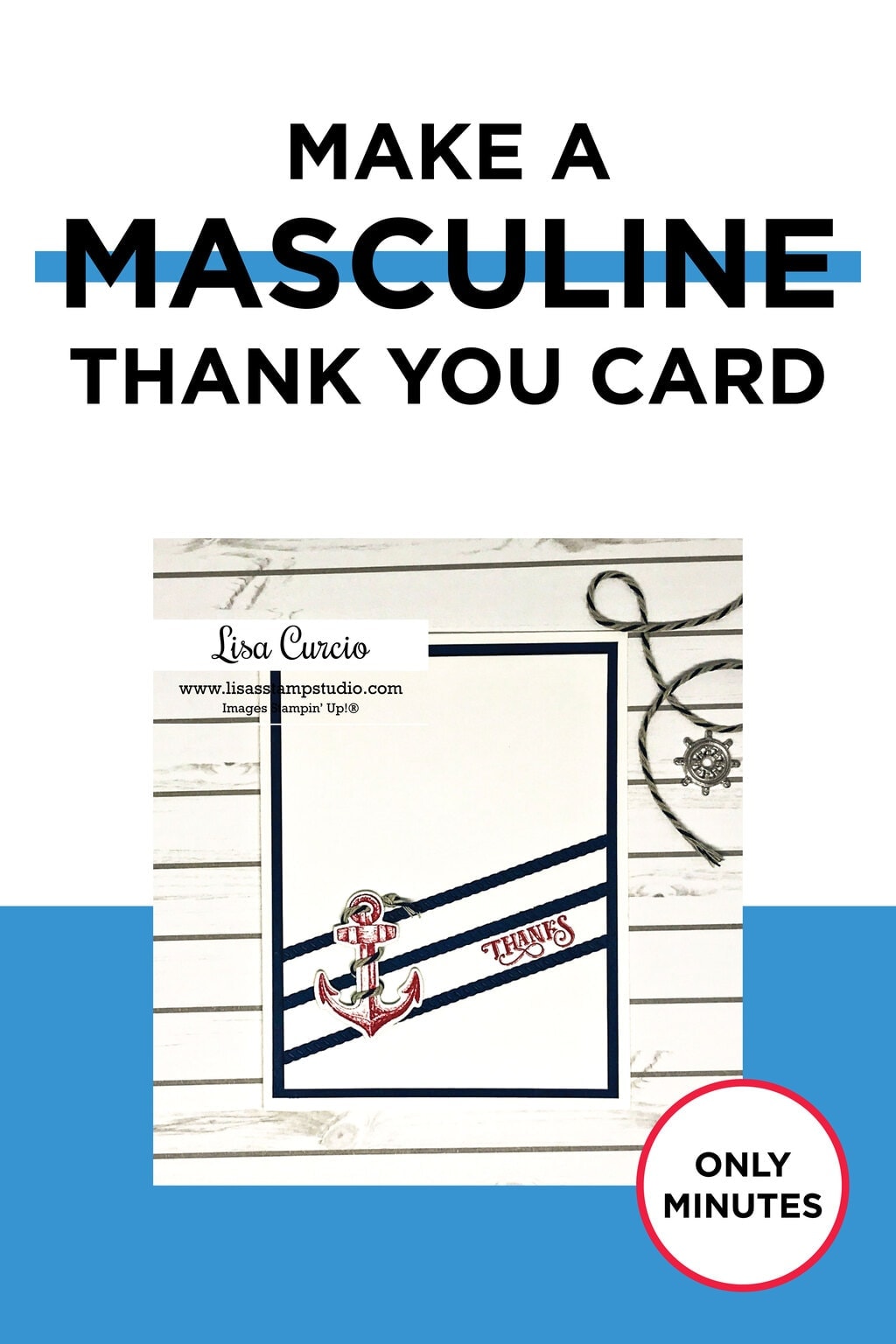 How to Make a Masculine Thank You Card in Minutes