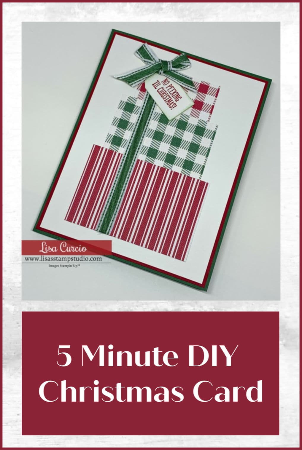 How to Make a DIY Christmas Card in a Flash - Lisa's Stamp Studio