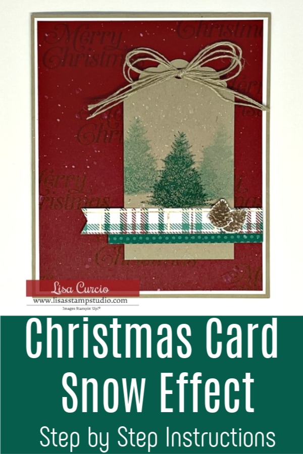 How to Make a Snow Effect on Your Christmas Cards - Lisa's Stamp Studio
