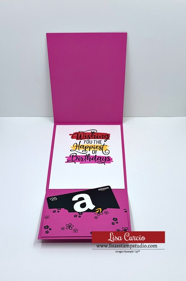 Make an Easy Gift Card Fun Fold They'll Love - Lisa's Stamp Studio