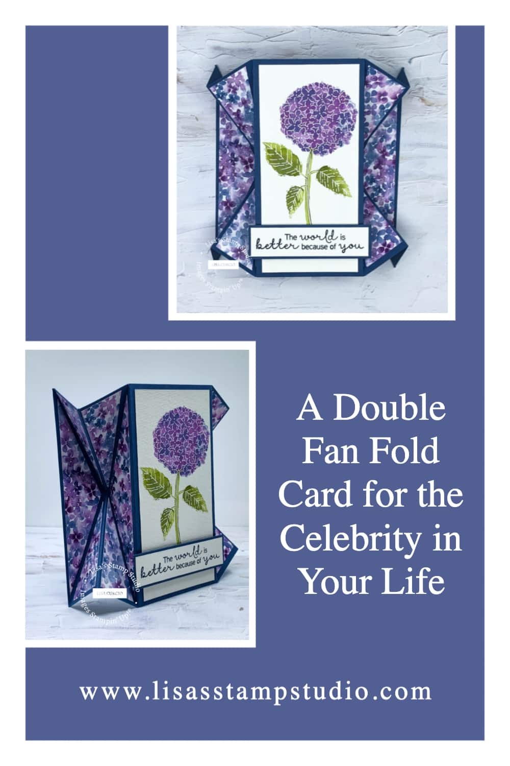 Double Fan Fold Card Tutorial That is Celebrity Worthy