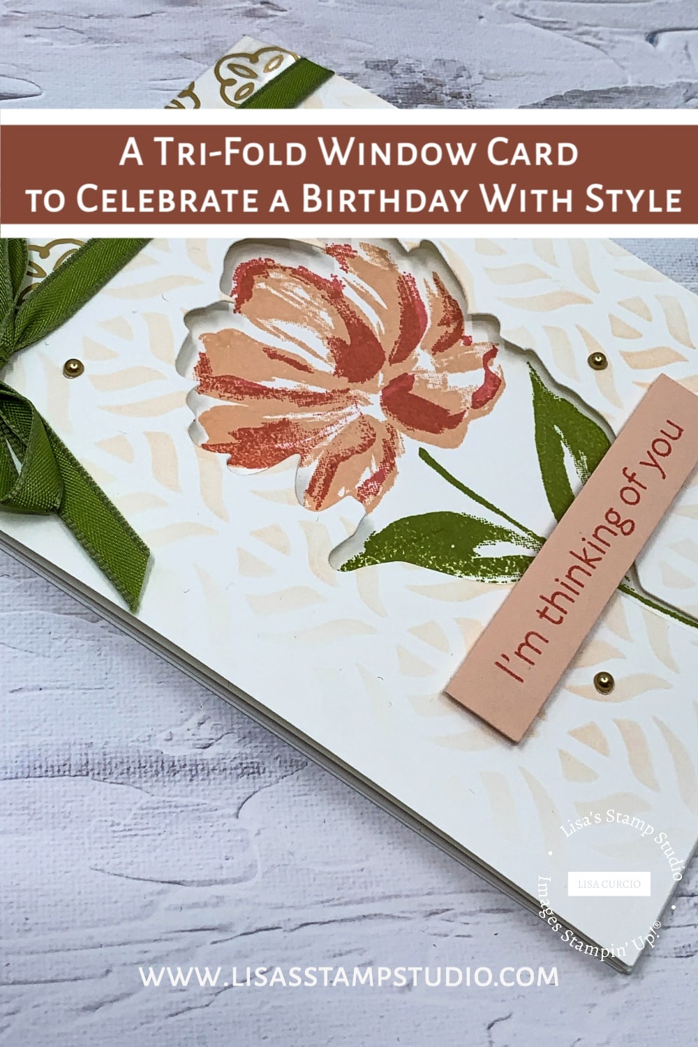 A Tri-Fold Window Card to Celebrate a Birthday With Style