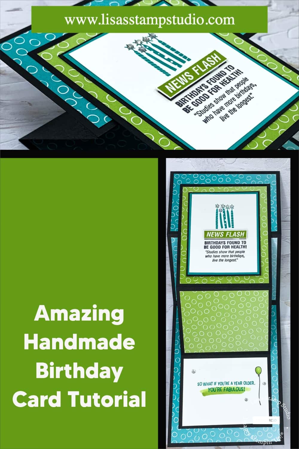 Amazing Handmade Birthday Card Double Z Fold Card Tutorial Amazing Handmade Birthday Card Double Z Fold Card Tutorial