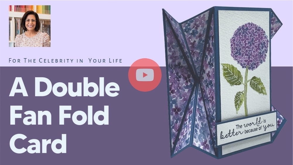 Double Fan Fold Card Tutorial That is Celebrity Worthy