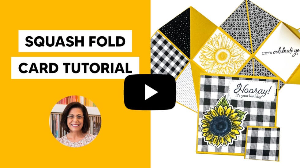 Create a Squash Fold Card in 3 Sizes - Lisa's Stamp Studio