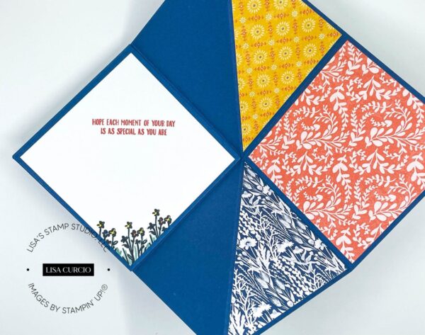 Create a Squash Fold Card in 3 Sizes - Lisa's Stamp Studio