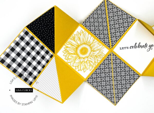 Create a Squash Fold Card in 3 Sizes - Lisa's Stamp Studio