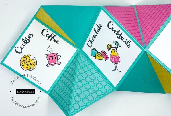 Create a Squash Fold Card in 3 Sizes - Lisa's Stamp Studio