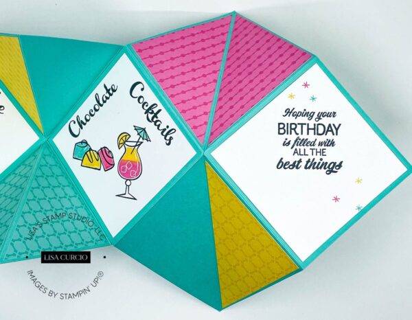 Create a Squash Fold Card in 3 Sizes - Lisa's Stamp Studio