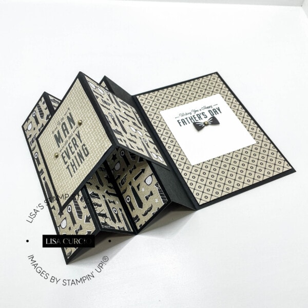 DIY Father's Day Card | Expanding Accordion Fun Fold Card | Lisa Curcio