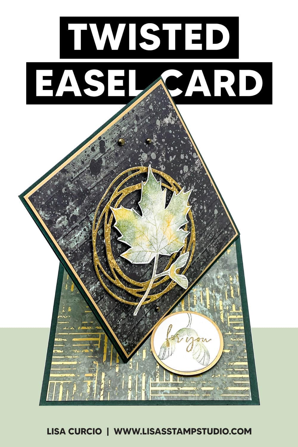 Create a Rotating/Twisted Easel Card for Christmas or Fall - Lisa's Stamp Studio