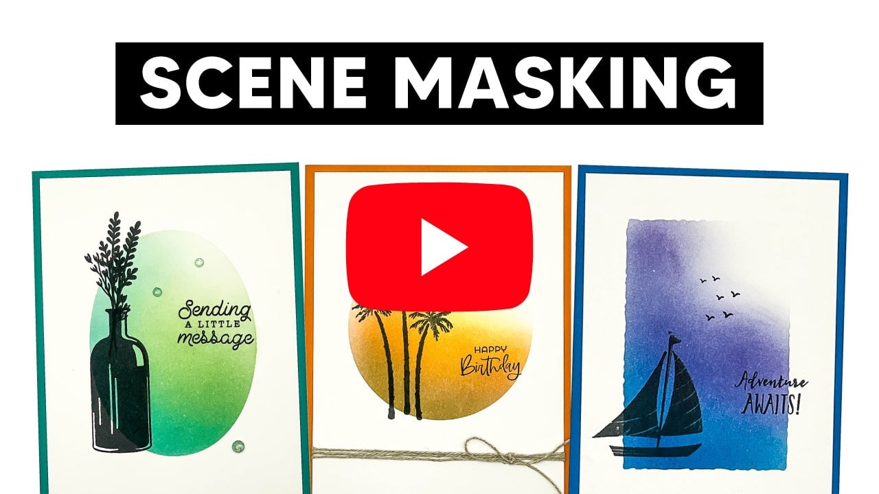 Easy 5 Minute Cards for Men with Die Cuts and Masking - Lisa's Stamp Studio
