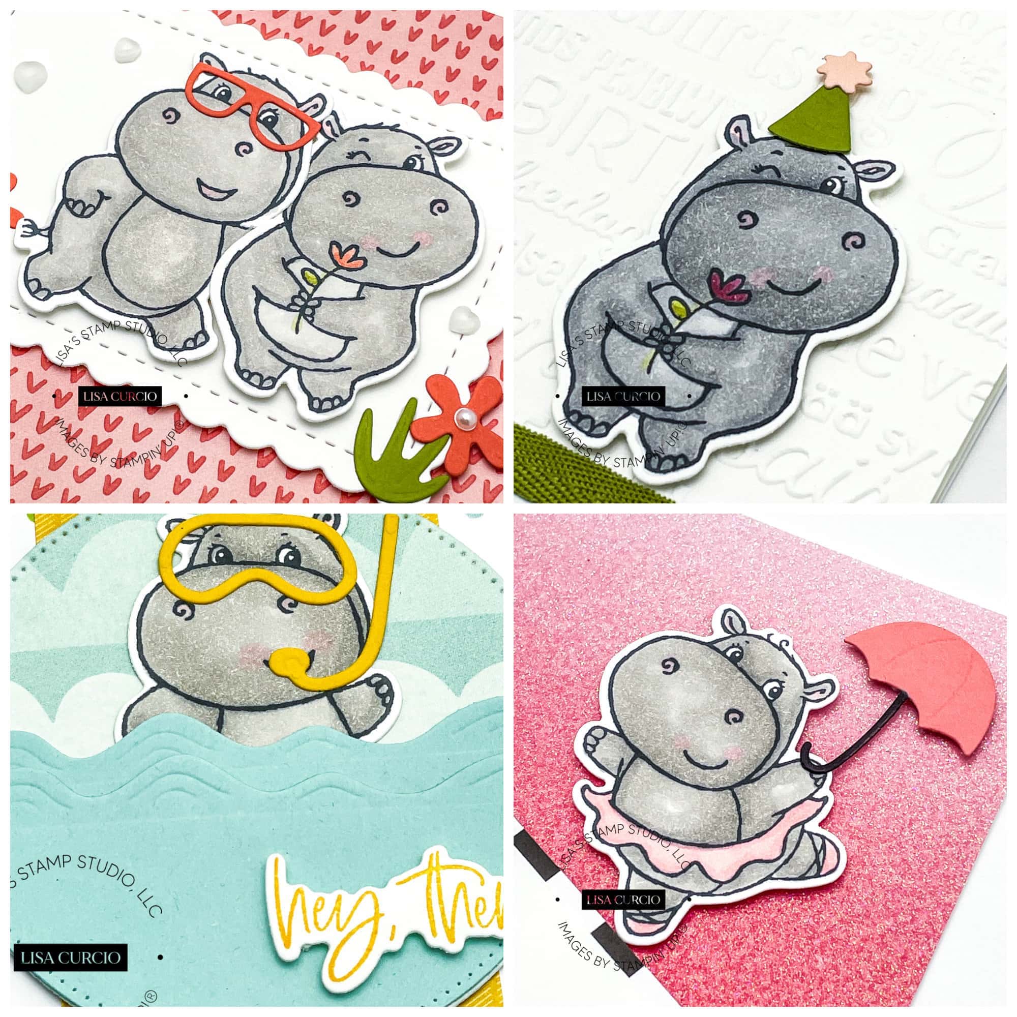 Hippest Hippos - Lisa's Stamp Studio