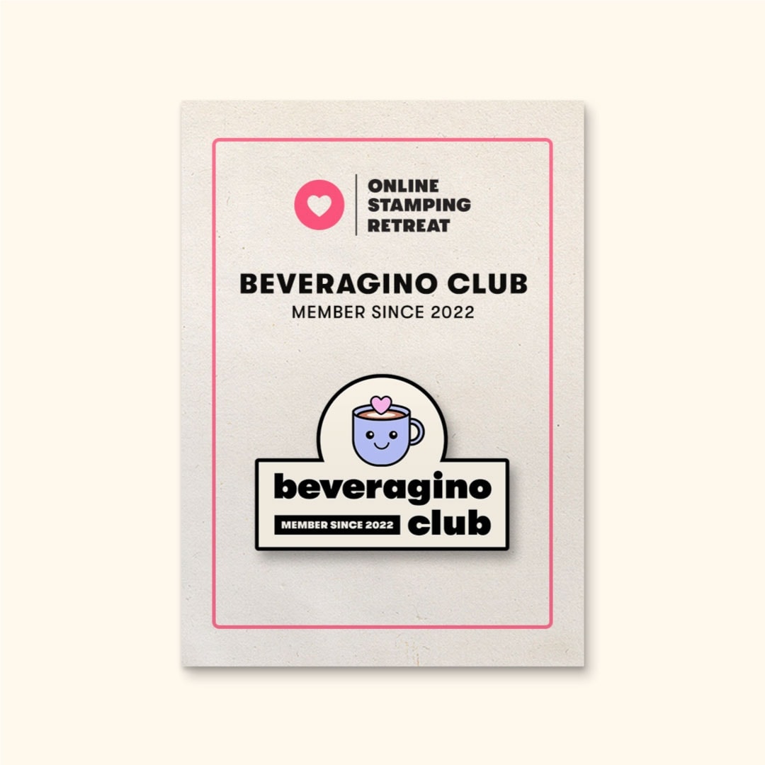 The Beveragino Club Enamel Pin - Lisa's Stamp Studio