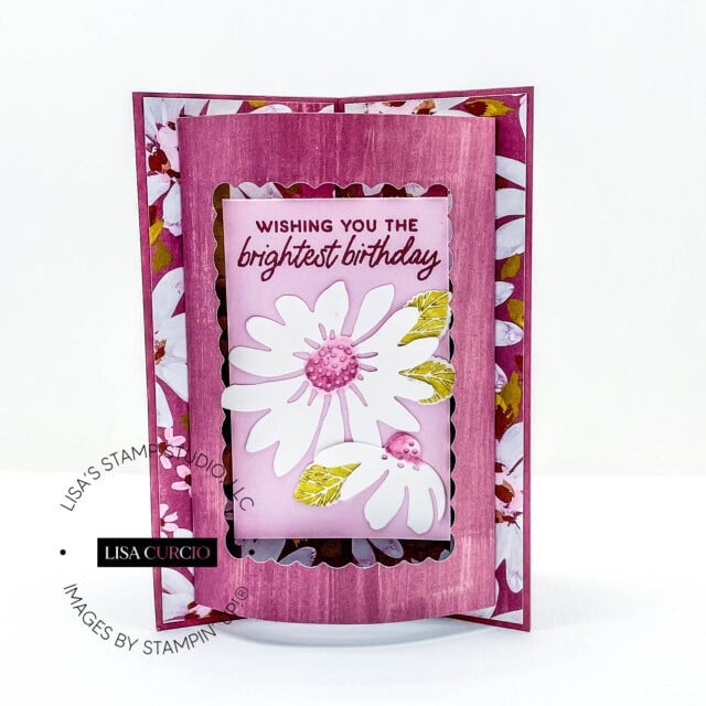 How to Make a 3D Fun Fold Window Card That Bends! - Lisa's Stamp Studio