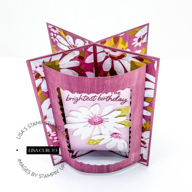 How to Make a 3D Fun Fold Window Card That Bends! - Lisa's Stamp Studio