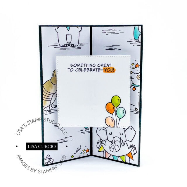 How to Make a 3D Fun Fold Window Card That Bends! - Lisa's Stamp Studio