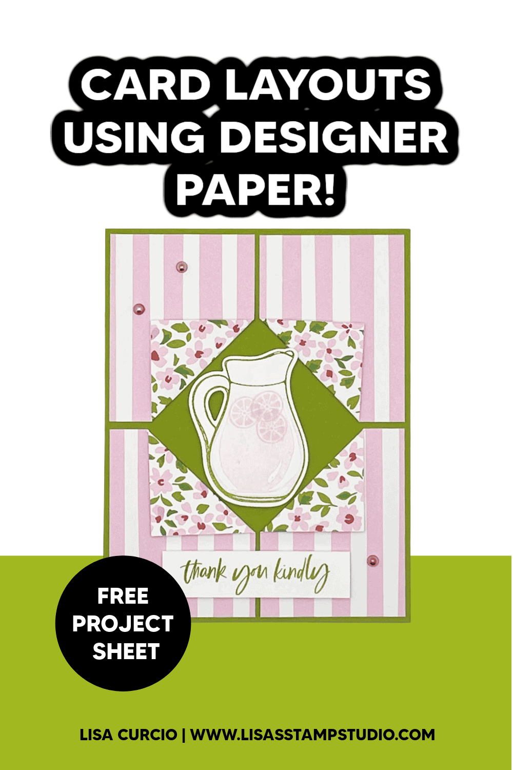 Create This Easy Card Making Layout Using Designer Paper
