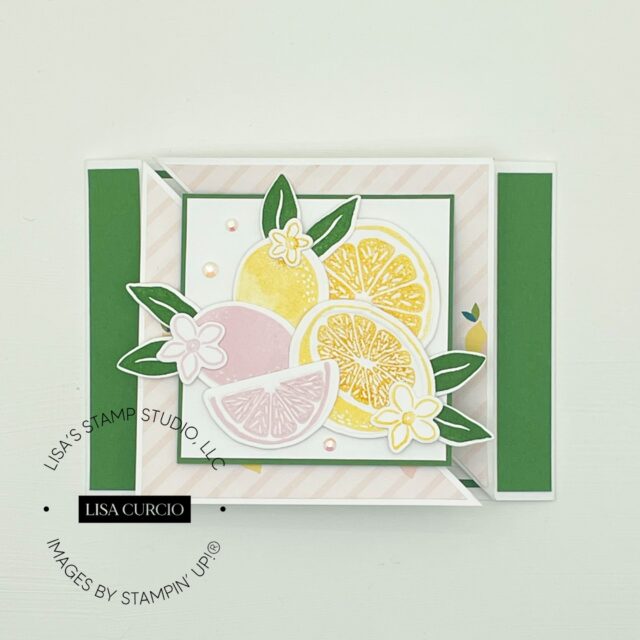 Don't Miss This Diagonal GateFold Card With a Twist - Lisa's Stamp Studio