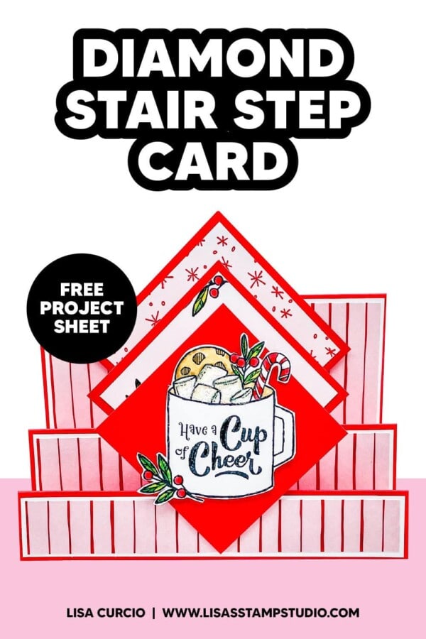 Use Scrap Designer Paper to Make a DIY Christmas Stair Stepper Card