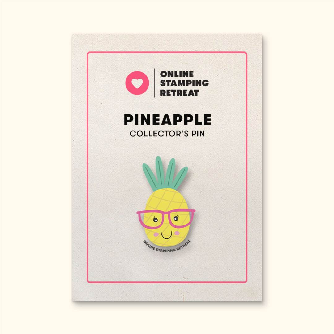 Pineapple Enamel Pin - Lisa's Stamp Studio