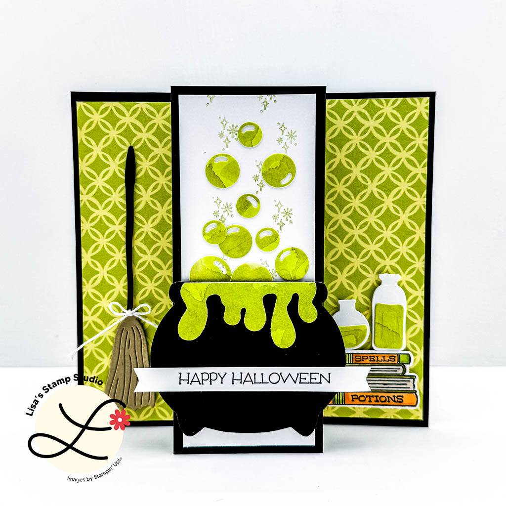 Make This Easy Expanding Gate Fold Card for Halloween - Lisa's Stamp Studio