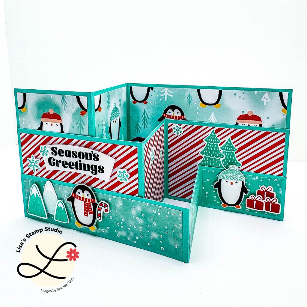 How to Make a Holiday Z Fold Card in Easy Steps - Lisa's Stamp Studio